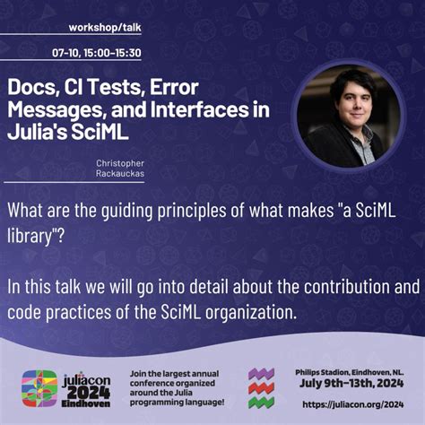 Learn About Sciml Basics At Juliacon 2024 Sciml Posted On The Topic
