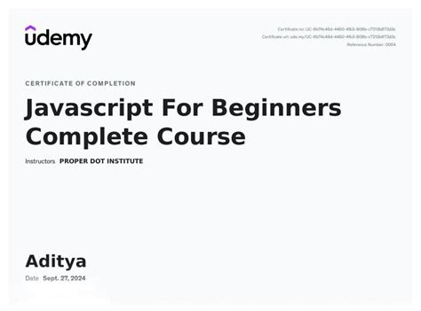 completed javascript for beginners course d aditya posted on the