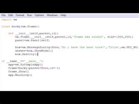WxPython Programming Tutorial Using Message Dialog YouTube