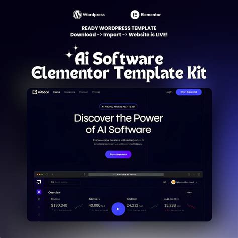 Ai Software Elementor Template Kit For Wordpress Website Modern