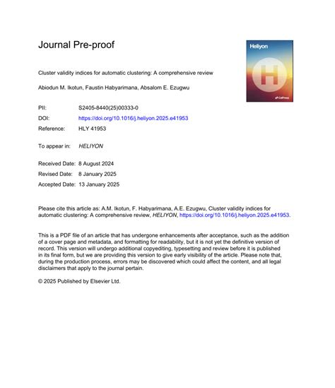 pdf cluster validity indices for automatic clustering a