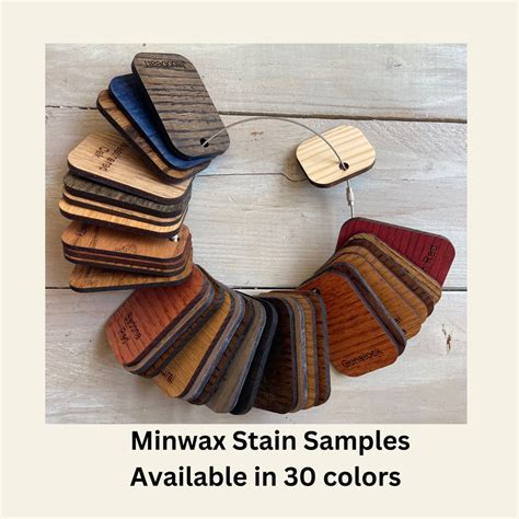 Minwax Wood Stain Samples 30 Color Real Wood Chart Etsy