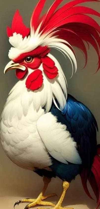 Colorful Rooster Art Wallpaper Free Download