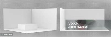 무역 박람회를 위한 3d 부스 대 백색 방 모형 0명에 대한 스톡 벡터 아트 및 기타 이미지 0명 3차원 형태 강단 Istock