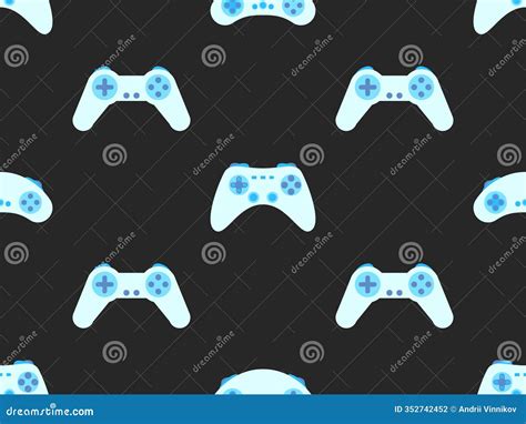 Joystick Seamless Pattern Game Controller For Video Games Gamepad For