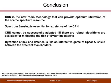 Byzantine Attack And Defense In Cognitive Radio Network Ppt