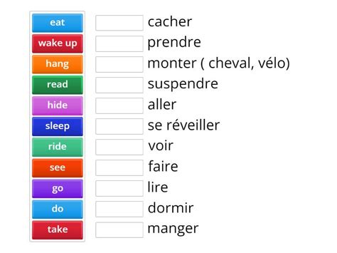 Verbs Infinitive French 0103 Une Las Parejas