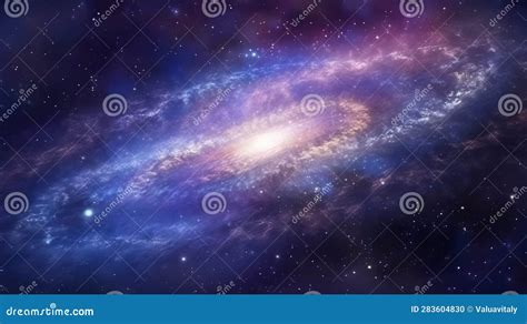 Galaxy In Space Computer Generated Abstract Background 3d Render Galaxy And Nebula In Deep