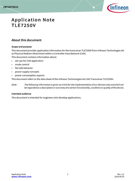 Infineon Z8f54978222 Tle7250v Applicationnotes V01 20 En Pdf Power Supply Inductor
