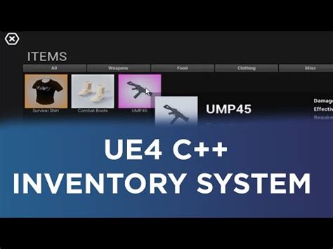 How To Make An Inventory System With C In Unreal Engine YouTube Unreal Engine