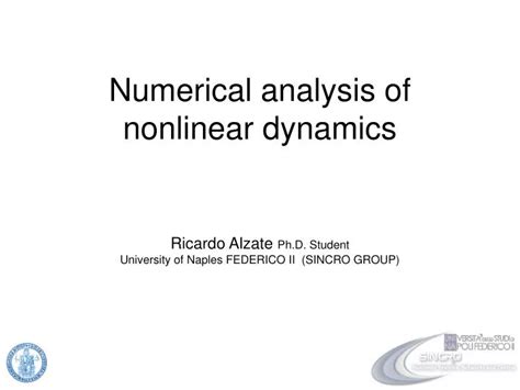 Ppt Numerical Analysis Of Nonlinear Dynamics Powerpoint Presentation