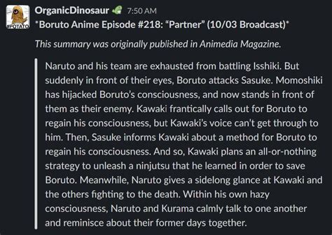 This Is The Boruto Episode 218 Summary Description Leaked By