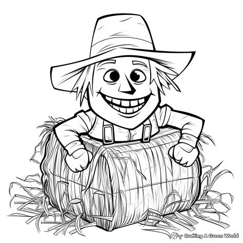 Hay Bale Coloring Pages Free And Printable