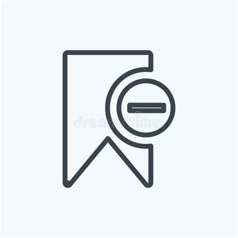 Icon Delete Bookmark Suitable For User Interface Symbol Line Style Simple Design Editable
