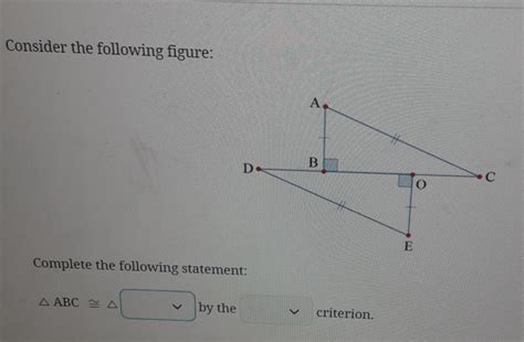 solved consider the following figure complete the following statement