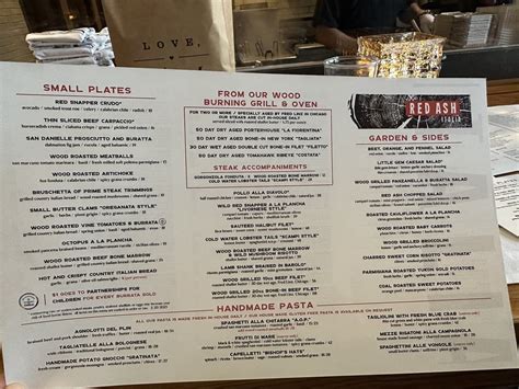 Red Ash Menu Full Menu Update 2026