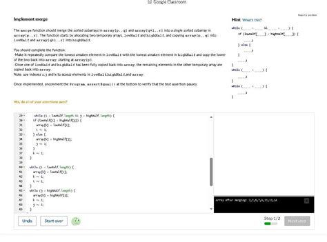 Solved Implement Merge The Merge Function Should Merge The