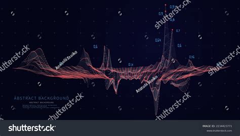 Abstract Background Contain Graph Data Wireframe Stock Vector Royalty Free