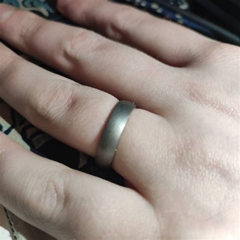 Tantalum Hammered Finish Wedding Ring Band Brushed Court Shape