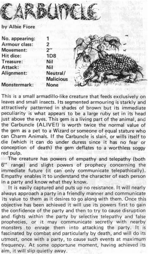 Carbuncle  En World Tabletop Rpg News And Reviews