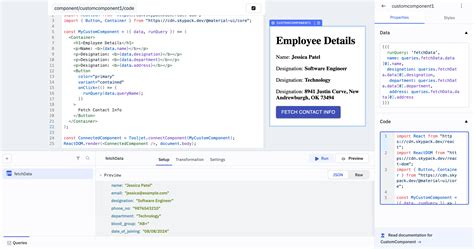 Custom Component Tooljet