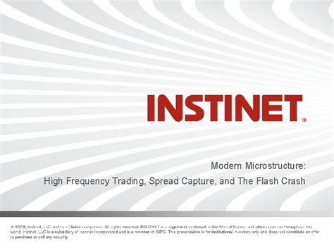 Modern Microstructure High Frequency Trading Spread Capture And