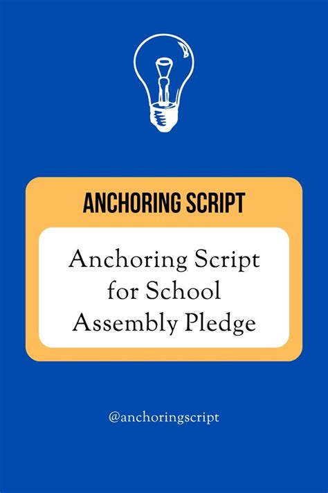 Anchoring Script For School Assembly Pledge