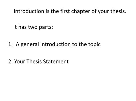 How To Write Introduction Of Thesis PPTX