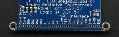 spi wiring and test adafruit 2 8 and 3 2 color tft touchscreen