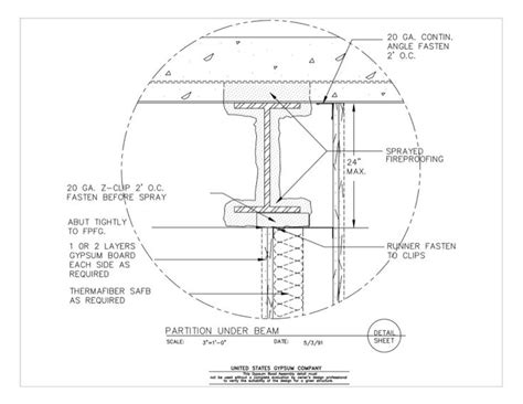 Design Details Details Page Gypsum Board Assembly Structural Detail
