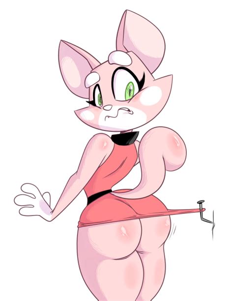 Rule 34 Anthro Ass Feline Female Furry Green Eyes Looking Back Pink