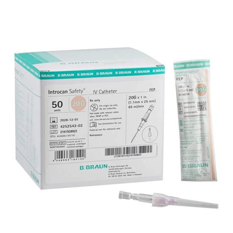 B Braun Introcan Safety Fep With Straight Hub Iv Catheter