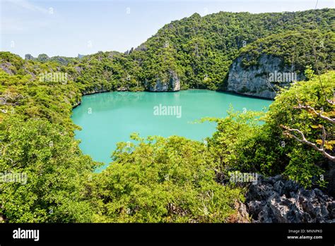 Thale Nai Or Blue Lagoon Emerald Lake High Angle View Beautiful