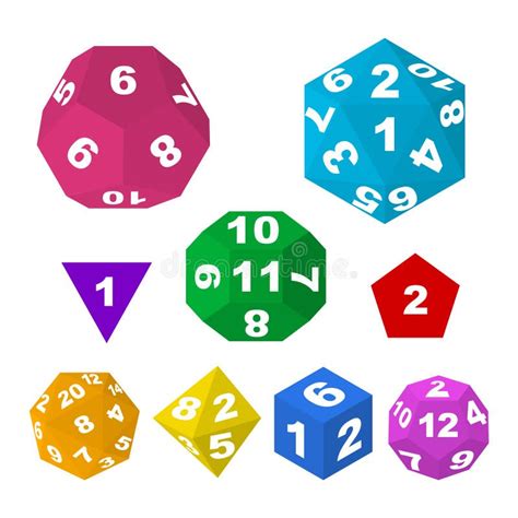 Polyhedral Dice Stock Illustrations 327 Polyhedral Dice Stock