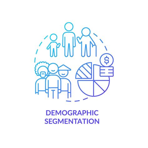 Demographic Segmentation Blue Gradient Concept Icon Age And Gender