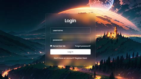 Project Glassmorphism Login Form Using Html And Css Youtube
