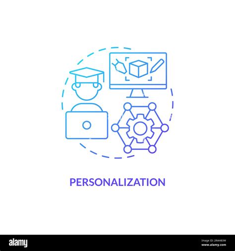 Personalization In Ai Education Concept Icon Stock Vector Image And Art Alamy