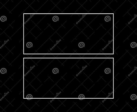 Rectangle Shapes Outline White Stroke Symbol Element Vector Stock Vector Illustration Of