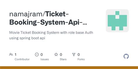 GitHub Namajram Ticket Booking System Api With Role Base Auth Movie Ticket Booking System
