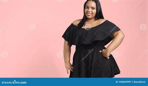 Plus Size Model In Studio Shoot Stock Image Image Of Attractive Swimsuit
