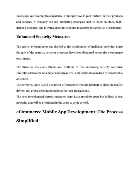 Ecommerce Mobile App Development A Complete Guide In 2022 Pdf