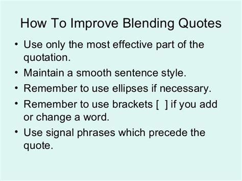 Blending Quotations