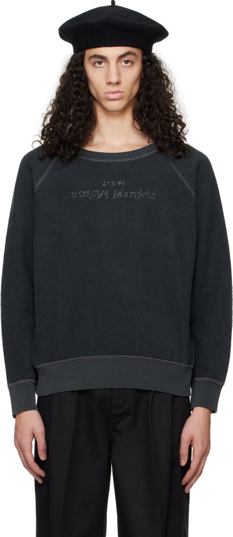 Maison Margiela Gray Cotton Sweatshirt Maison Margiela