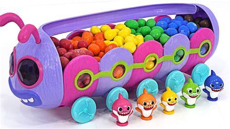 빨주노초파 엠엔엠으로 색깔놀이해요~ 아기상어 색깔놀이 핑키팝토이 Youtube