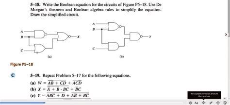 Solved 5 18 Write The Boolean Equation For The Circuits Of Figure P5