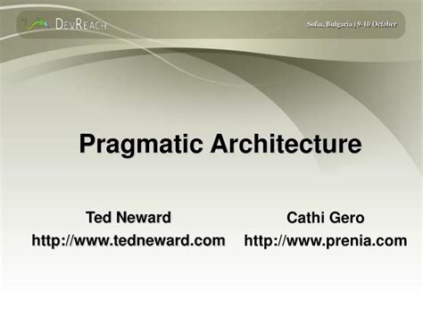 Ppt Pragmatic Architecture Powerpoint Presentation Free Download