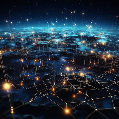 Data Nexus Digital Cyberspace Network Premium Ai Generated Image