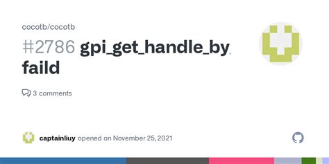 Gpi Get Handle By Name Faild Issue Cocotb Cocotb GitHub