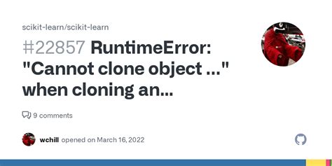 RuntimeError Cannot Clone Object When Cloning An Estimator That Copies Parameters In