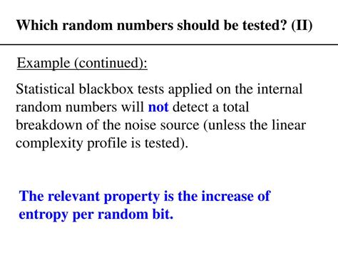 ppt evaluation criteria for true physical random number generators